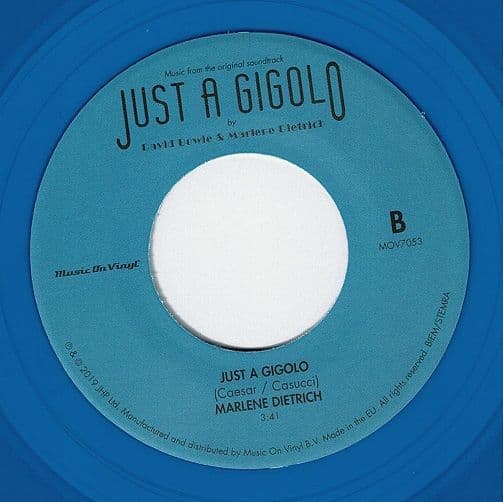 DAVID BOWIE AND MARLENE DIETRICH Just A Gigolo Vinyl Record 7 Inch ...